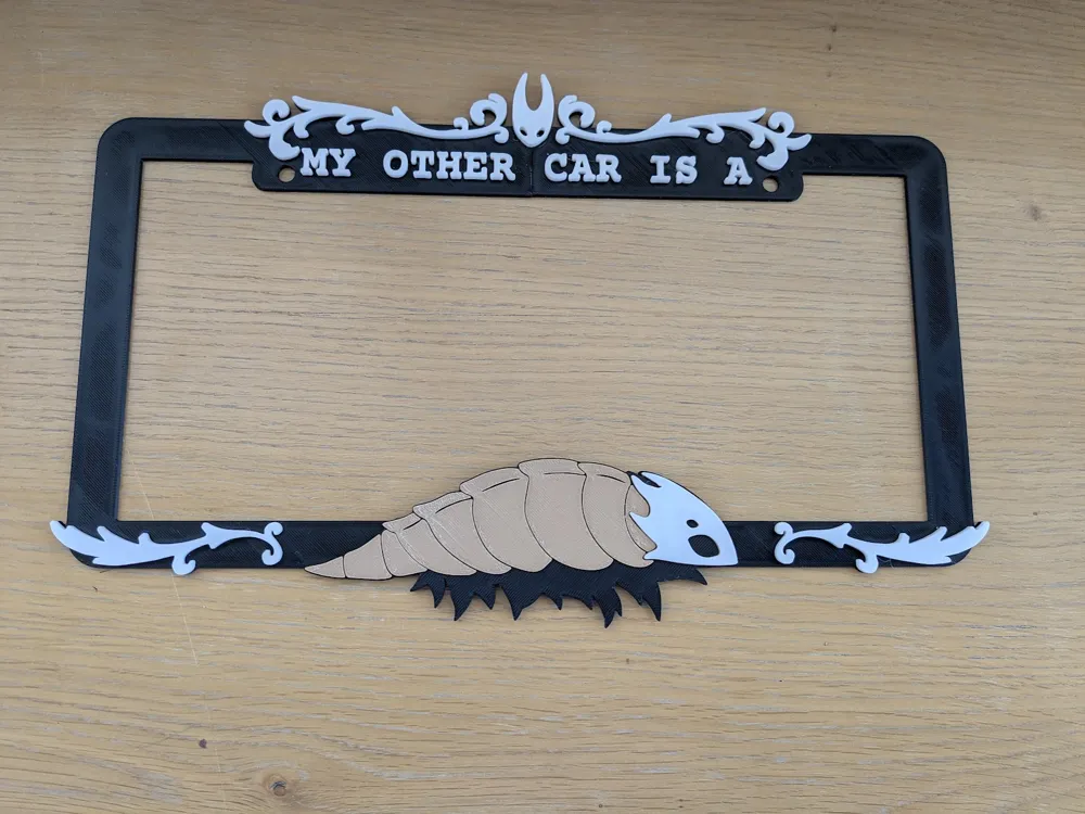 Hollow Knight License Plate Frame - Bell Beast - Free 3D Print Model ...