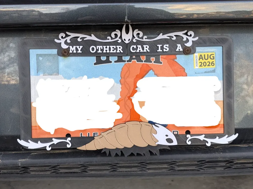 Hollow Knight License Plate Frame - Bell Beast - Free 3D Print Model ...