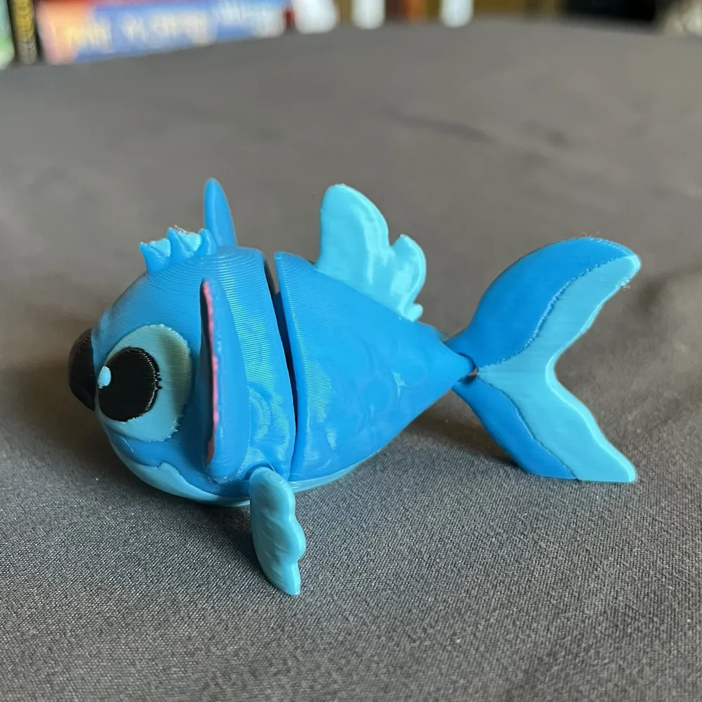 Stitch Fish Flexi Mashup - Free 3D Print Model - MakerWorld