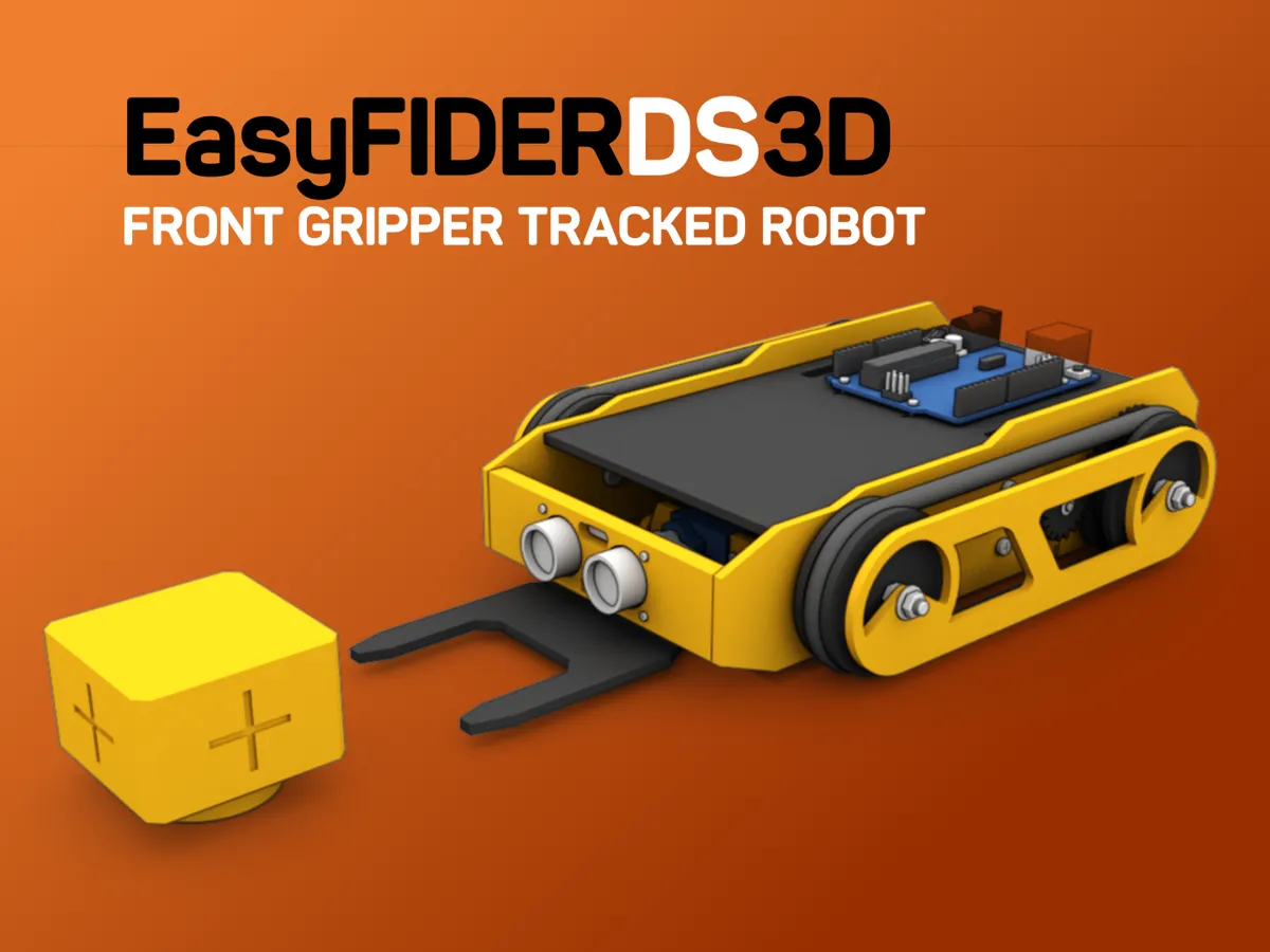 TRACKED ROBOT WITH FRONT GRIPPER EASYFINDERDS3D by MauricioDUARTE MakerWorld: Download Free 3D ...