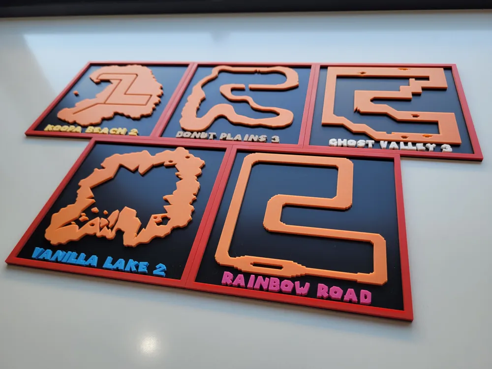 Mario Kart Tracks Display - SNES Maps by Agent Harm - MakerWorld