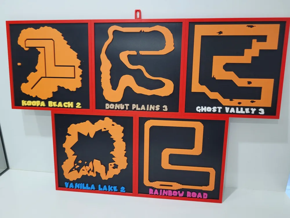 Mario Kart Tracks Display - SNES Maps - Free 3D Print Model - MakerWorld