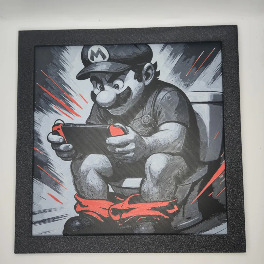 Super Mario Pooper Hueforge - Free 3D Print Model - MakerWorld