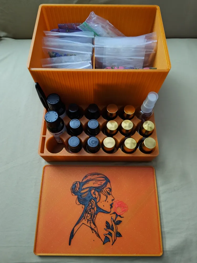 Aufbewahrungsbox für ätherische Öle und andere Dinge mit Deckel ...