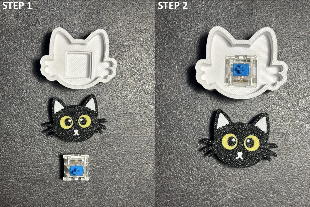 Cute cat clicker - Free 3D Print Model - MakerWorld