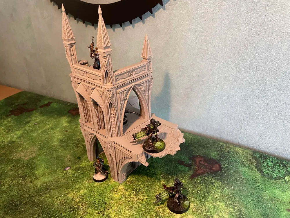 Wargame terrain Grimdark Gothic Ruin Tower - Free 3D Print Model - MakerWorld