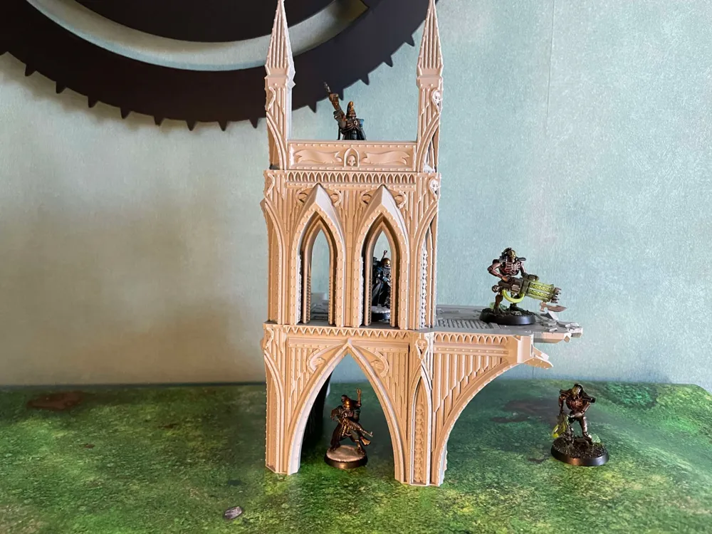 Wargame terrain Grimdark Gothic Ruin Tower - Free 3D Print Model - MakerWorld
