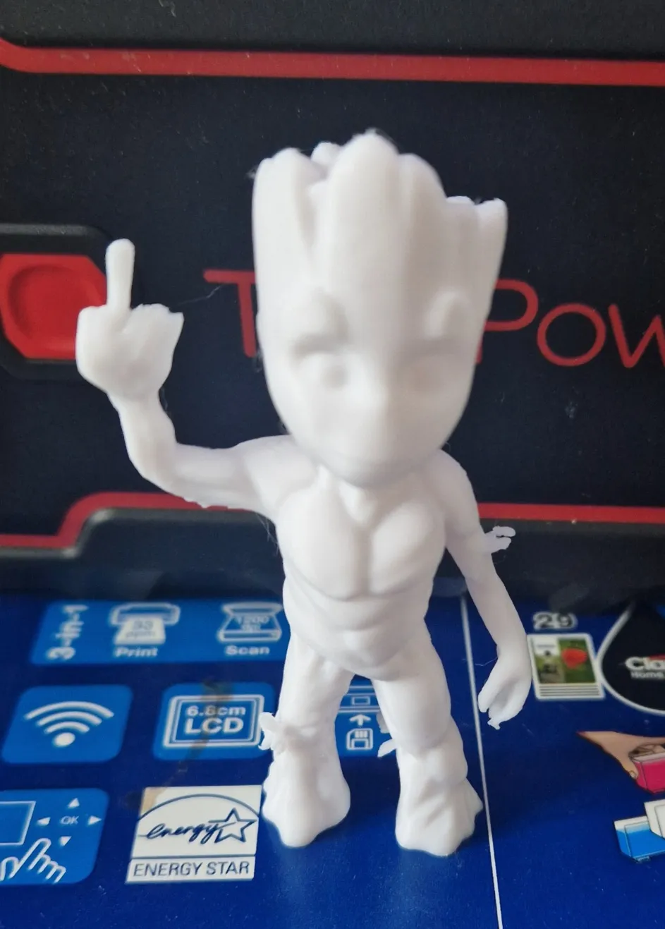 Groot giving the middle finger - Free 3D Print Model - MakerWorld