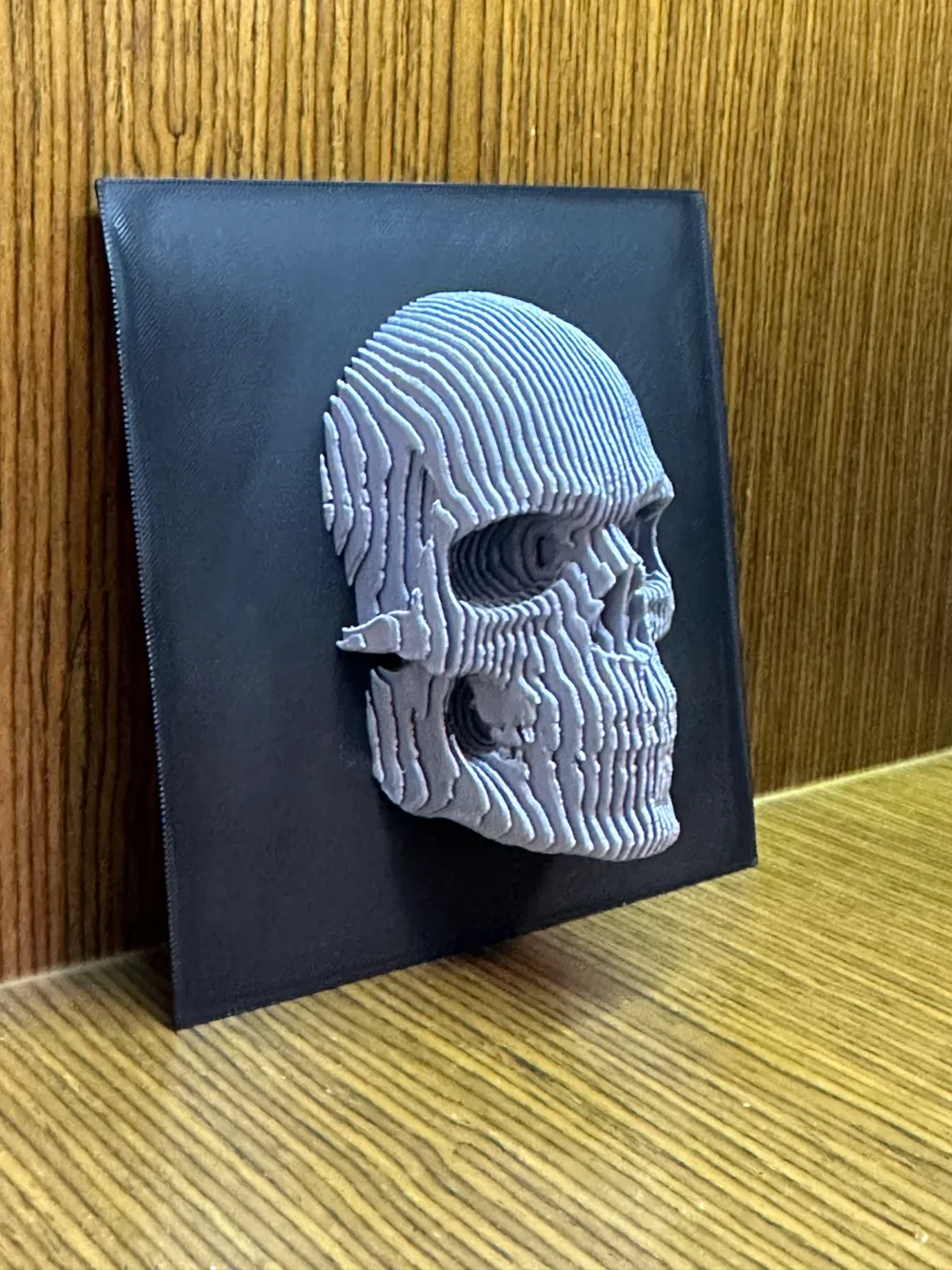Layered Skull Sculpture by victor MakerWorld: Download Free 3D Models