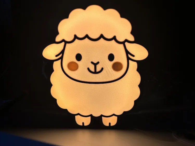 Sheep Night Light - Free 3D Print Model - MakerWorld