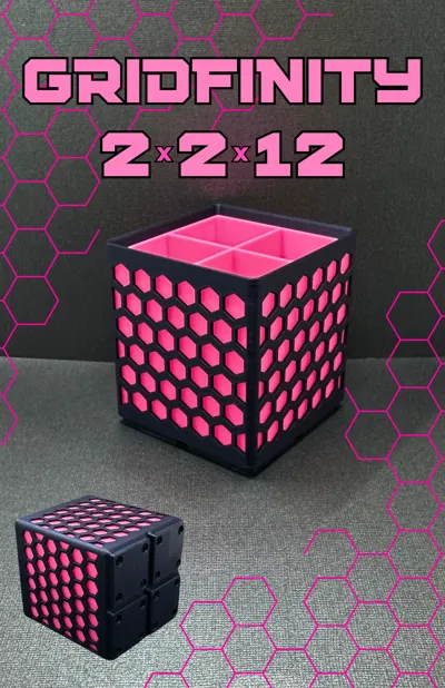 Gridfinity 3x2x12 hex (optional insert) by PiNK_3DP - MakerWorld