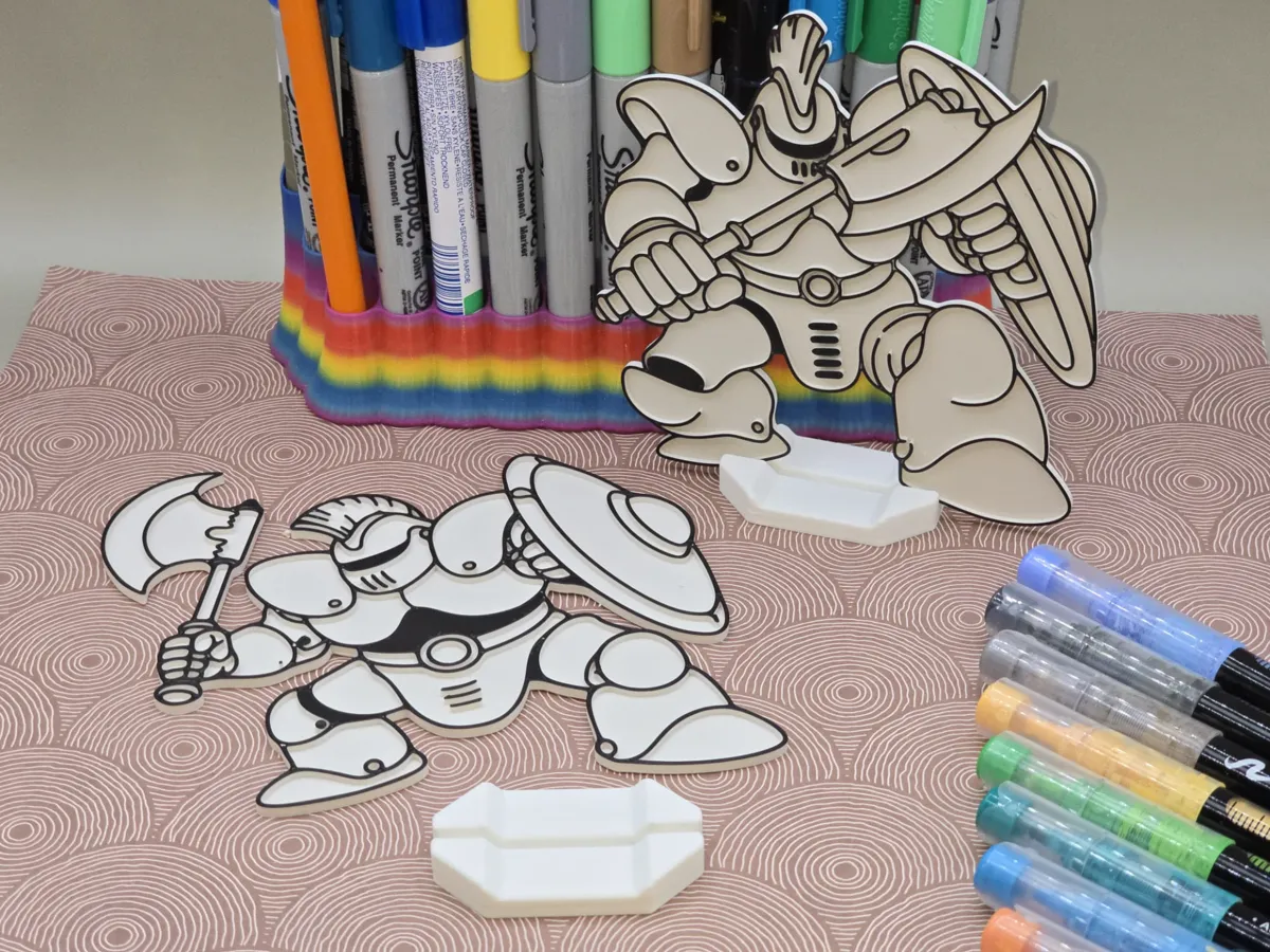 Knight Axe Soldier Dragon Quest Coloring Monster - Free 3D Print Model ...