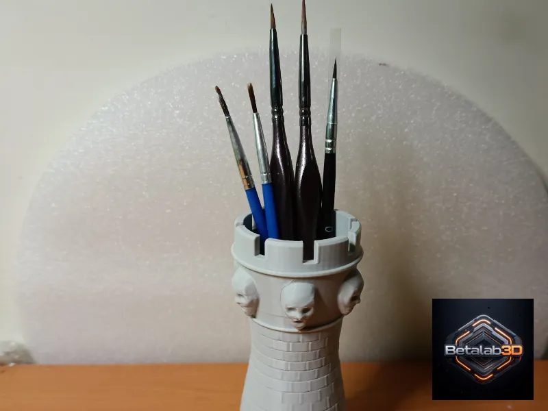 Spectral Tower – Pen or Brush Holder - Free 3D Print Model - MakerWorld