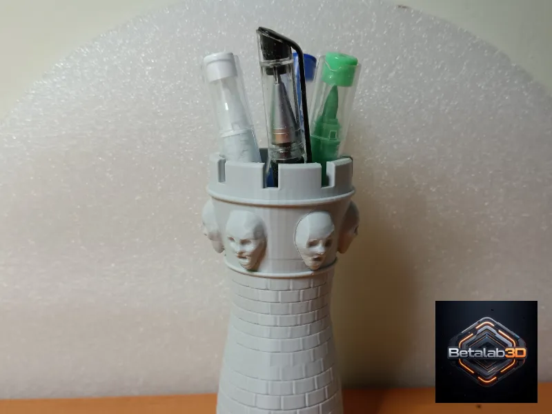 Spectral Tower – Pen or Brush Holder - Free 3D Print Model - MakerWorld