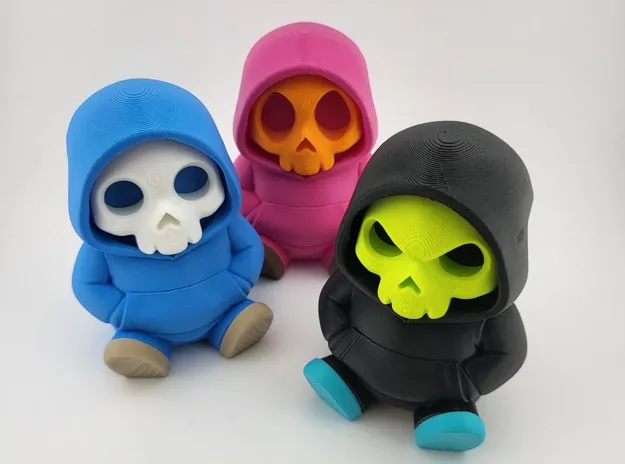Street Skull Halloween 3D Action Figure - Free 3D Print Model - MakerWorld