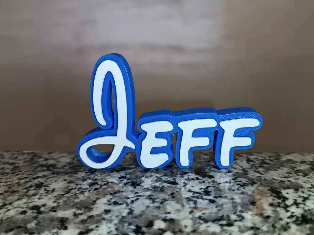 Jeff Disney Name Sign Decorated Room child Birth by Fabbiotto ...