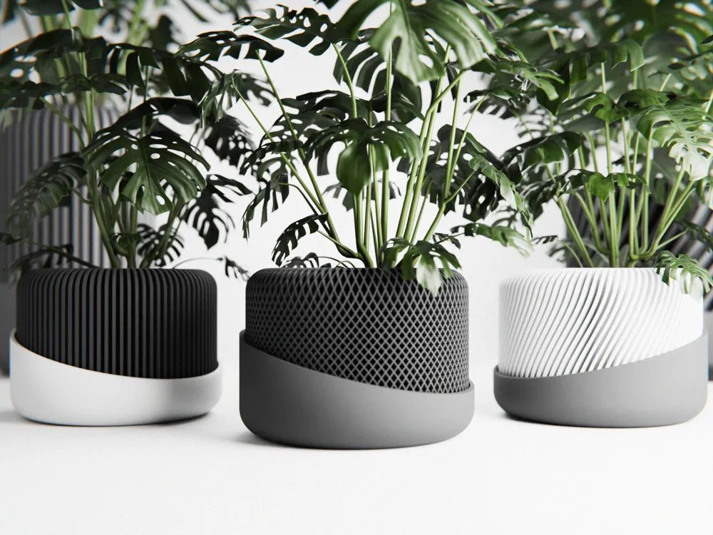 Japandi Plant Pot (3 versions, automatic watering) - Free 3D Print ...