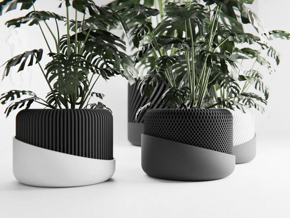 Japandi Plant Pot (3 versions, automatic watering) - Free 3D Print ...
