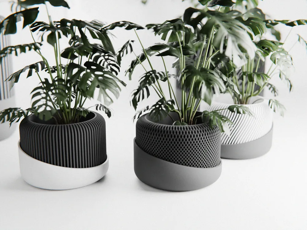 Japandi Plant Pot (3 versions, automatic watering) - Free 3D Print ...