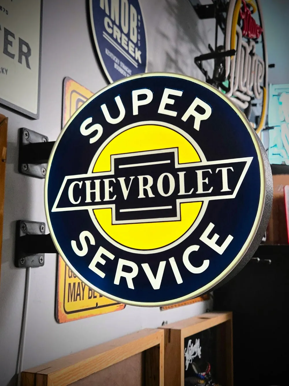 CHEVROLET SUPER SERVICE - 2-Sided Lightbox Sign - Free 3D Print Model ...