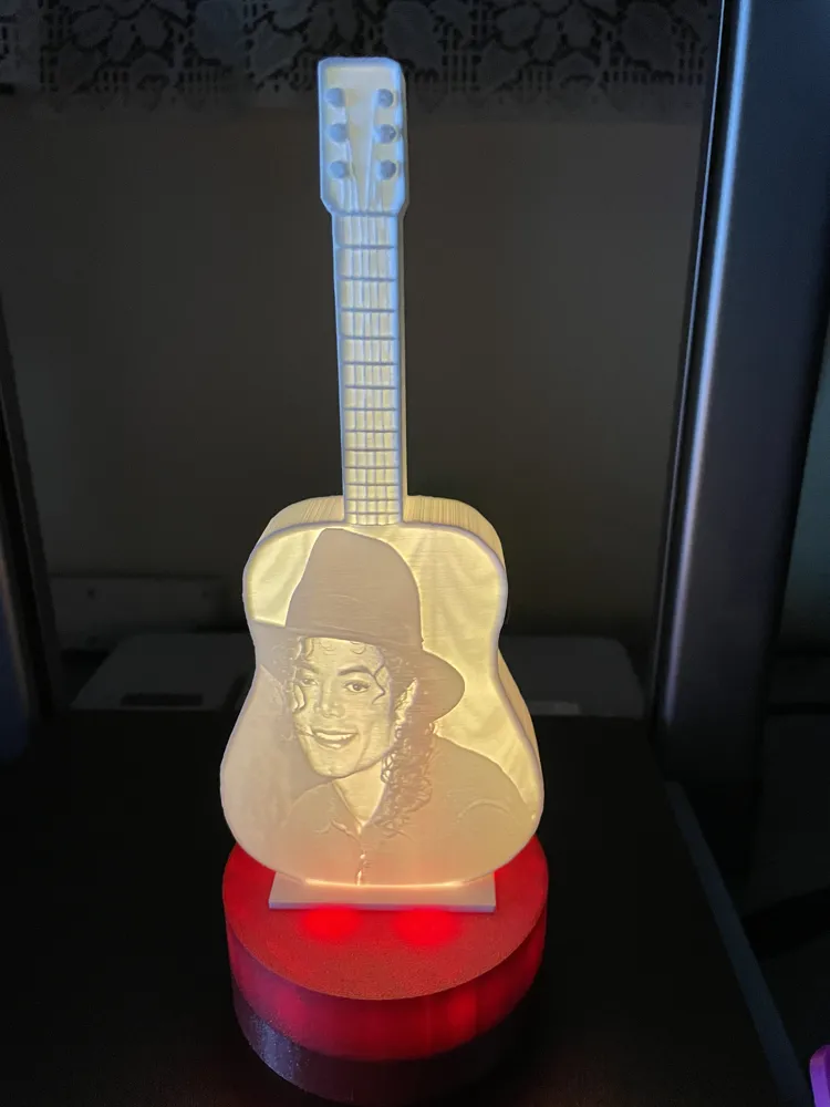 litofania chitarra Michael Jackson da fred130825400 MakerWorld: Scarica ...