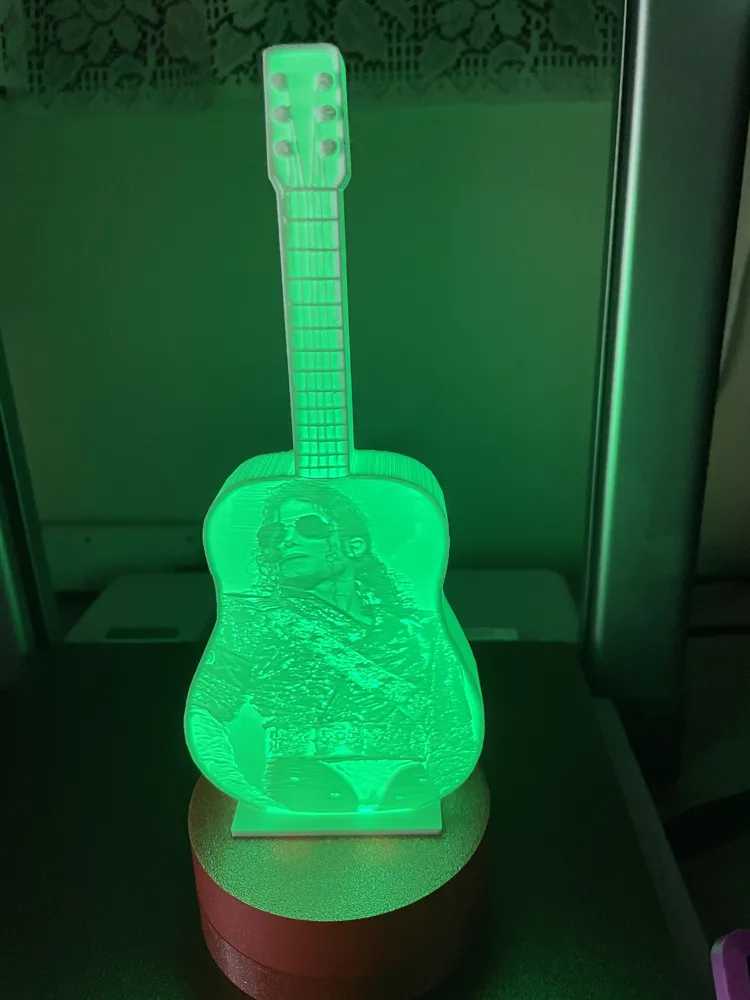 litofania chitarra Michael Jackson da fred130825400 MakerWorld: Scarica ...