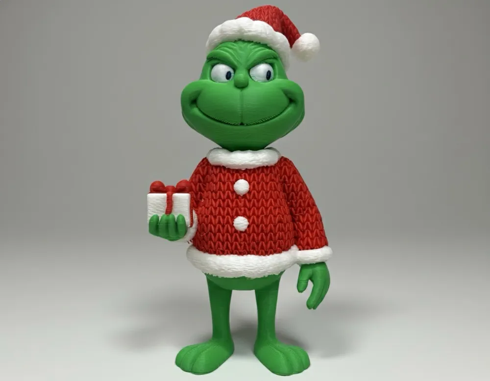 Knitted outfit Christmas Grinch - Free 3D Print Model - MakerWorld