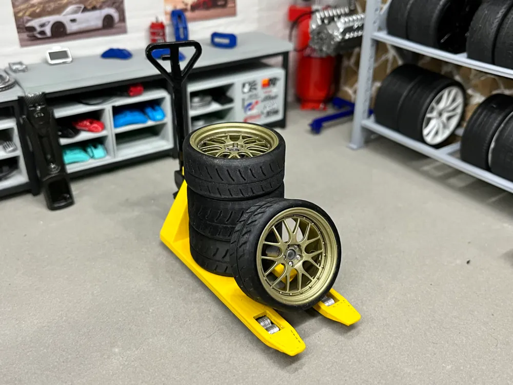 forklift - transpallet 1-10 hand pallet rc model - Free 3D Print Model ...