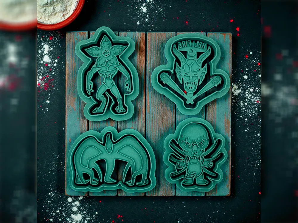 Stranger Things 4-Piece Cookie Cutter Set Evil by SparkStore MakerWorld ...