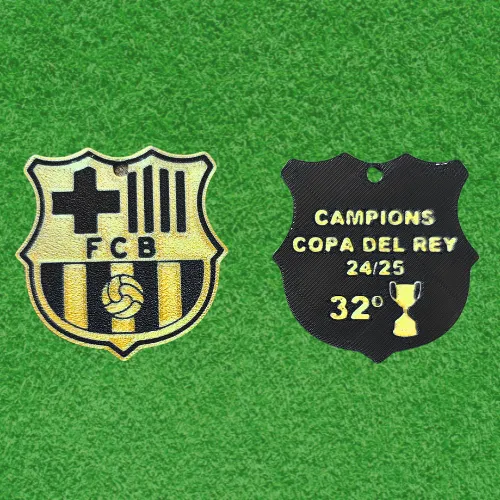 FCB Barcelona Champions King's Cup Crest Keychain by ...