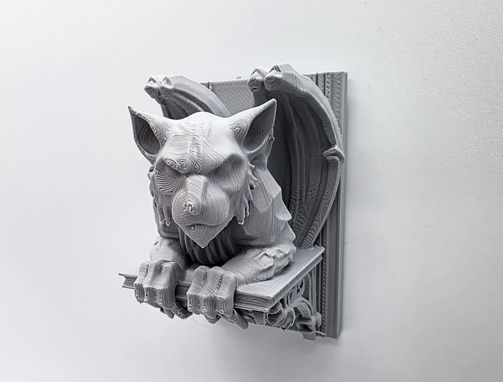 Wall-Mount Leering Gargoyle - Free 3D Print Model - MakerWorld