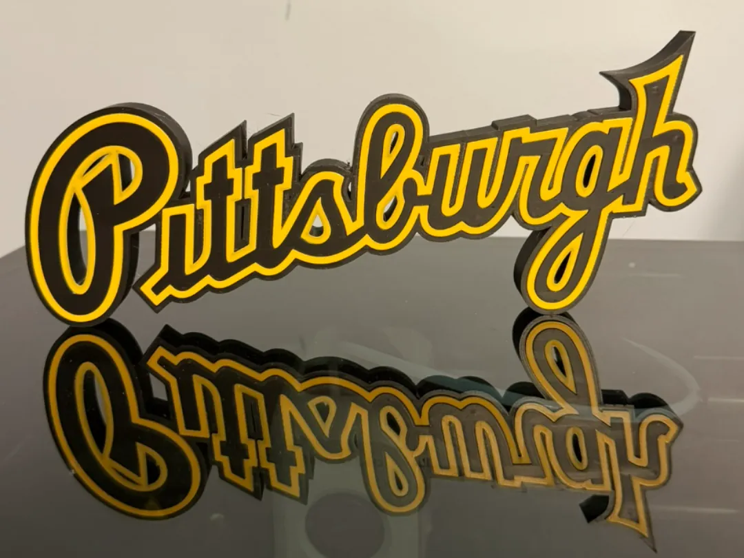 Pittsburgh Pirates Script Logo - Free 3D Print Model - MakerWorld