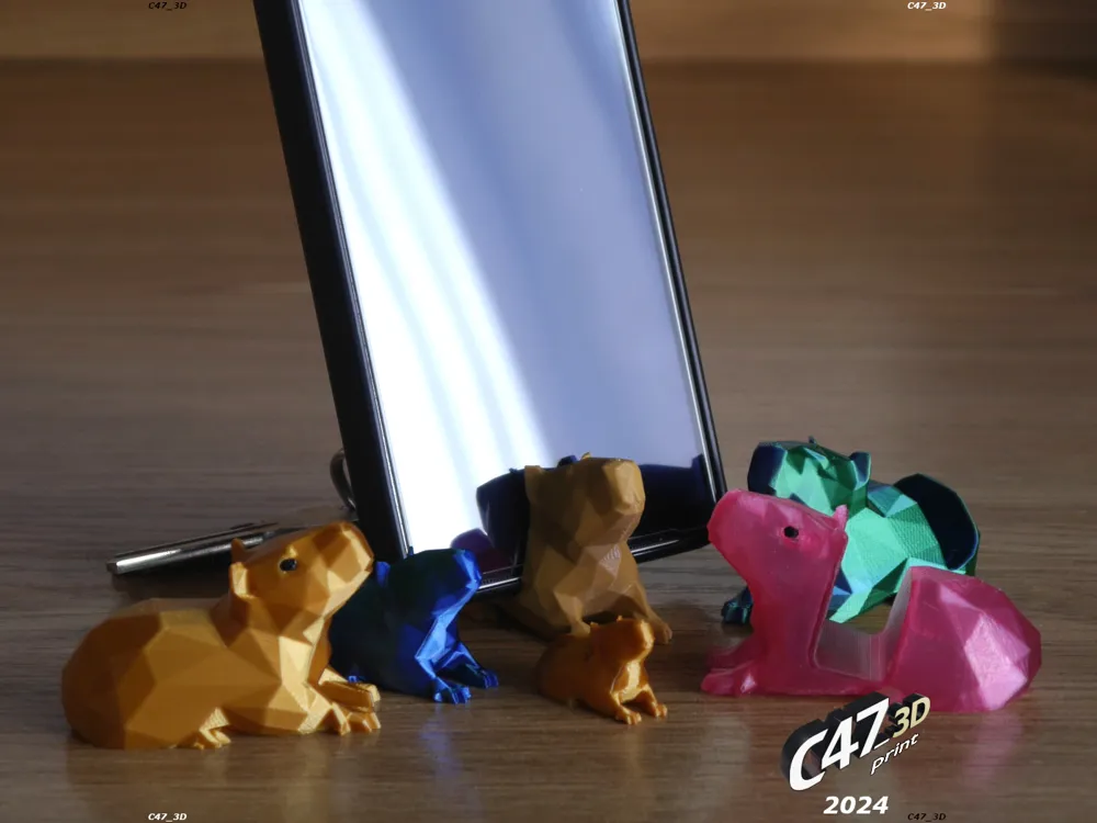 Capybara Phone Stand by C47_3D MakerWorld: Download Free 3D Models