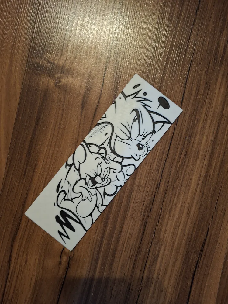 Tom & Jerry Relief Bookmark - Free 3D Print Model - MakerWorld
