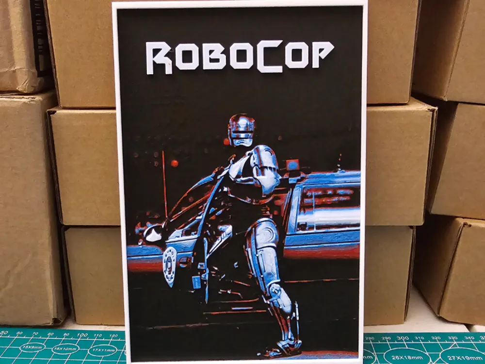 Robocop Movie Poster - Hueforge Art by Lumpy3D - MakerWorld