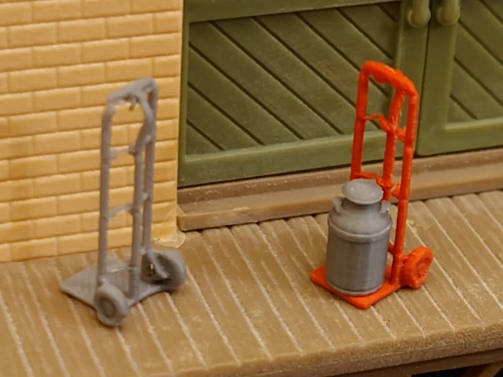HO Scale Hand Truck - Free 3D Print Model - MakerWorld