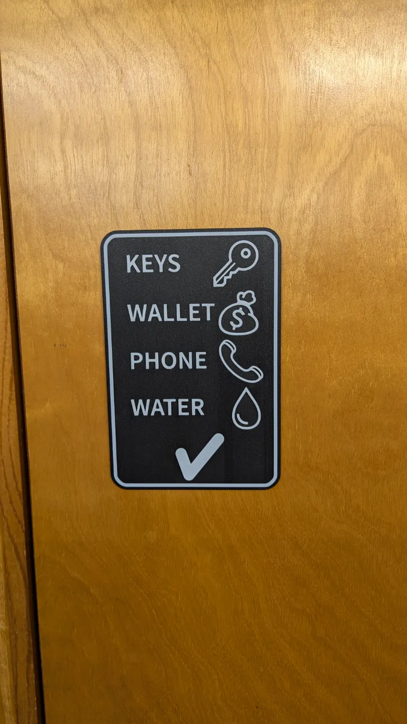 Door Reminder Sign by Deathzo MakerWorld: Download Free 3D Models