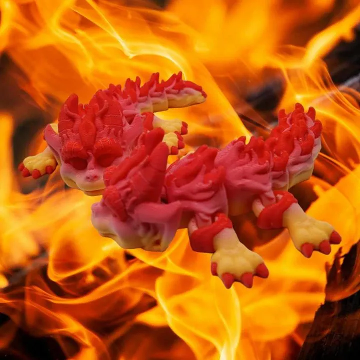 Mini Fire Dragon Flexible by The Dragons Den MakerWorld: Download Free ...