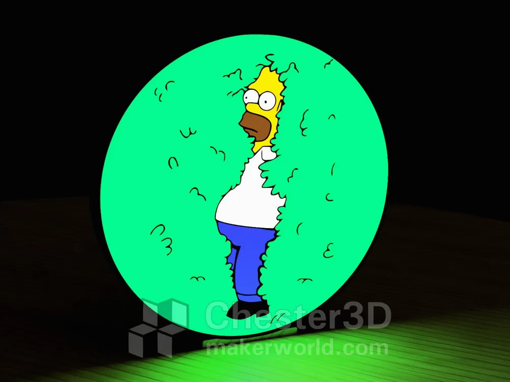 Homer Simpson LED Lamp by Chester3D - MakerWorld