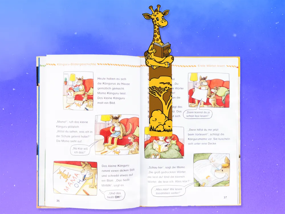 Reading giraffe bookmark by Sparky Summer MakerWorld: Download Free 3D ...