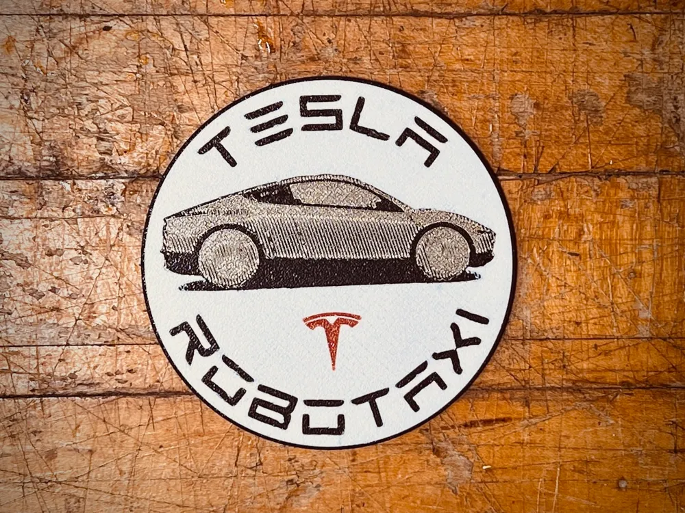 Tesla Robotaxi Coaster by jetpad - MakerWorld