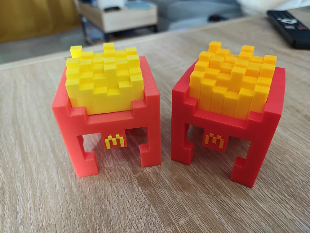 Minecraft Fries Helmet Mc donald's - Free 3D Print Model - MakerWorld