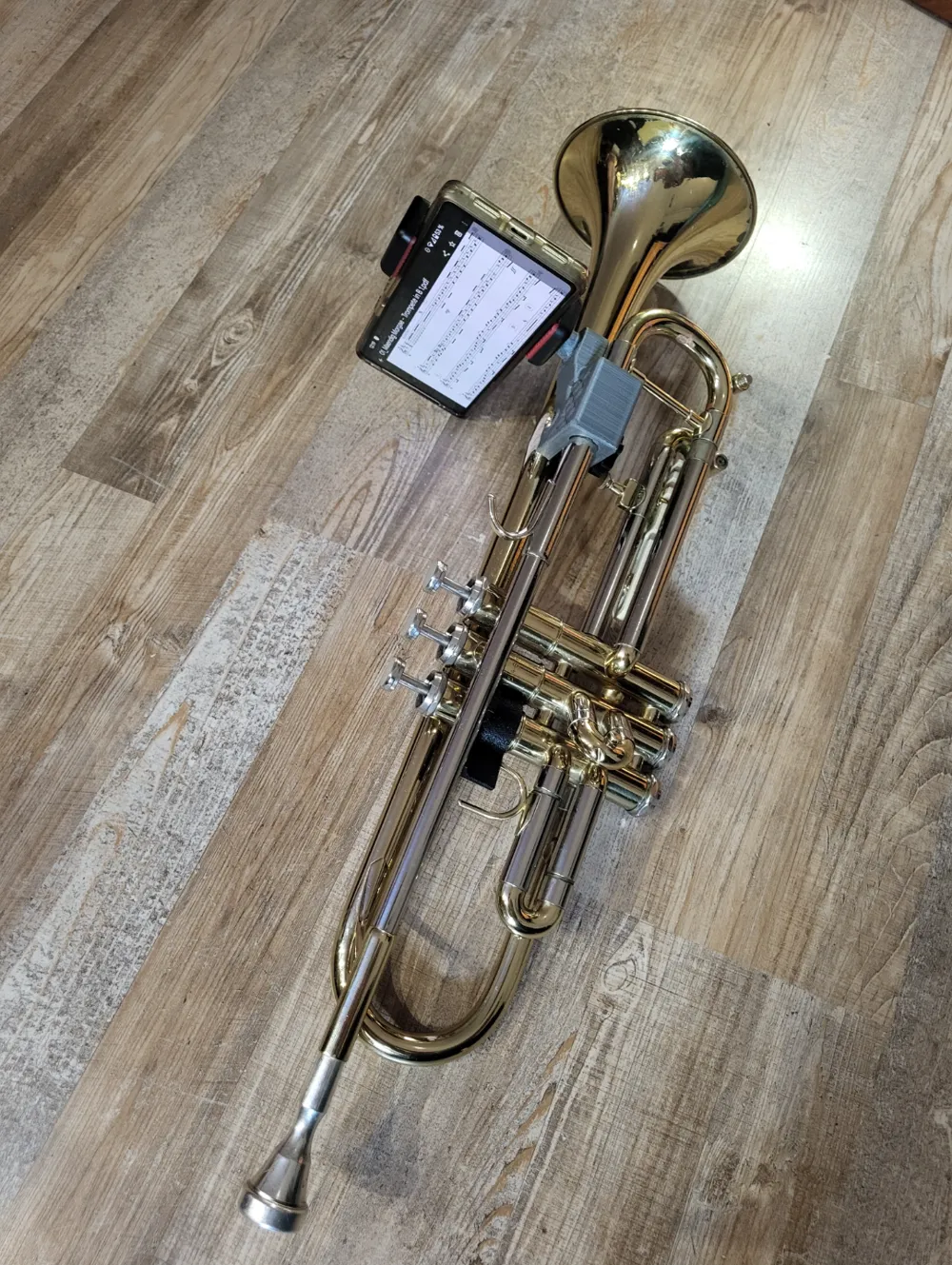 smartphone bracket for trumpet - Free 3D Print Model - MakerWorld