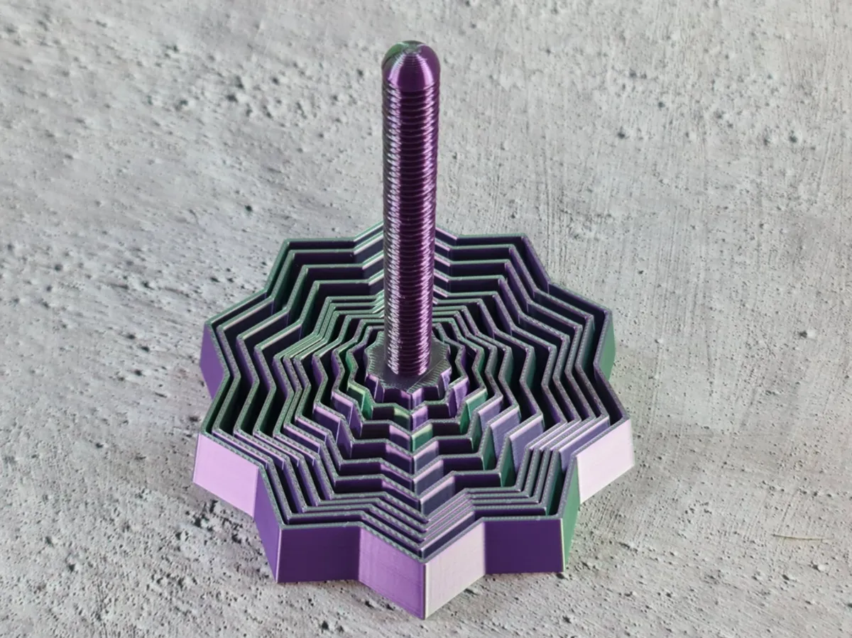 Flexi Fidget Star with Handle Stress Relief Spinne - Free 3D Print ...
