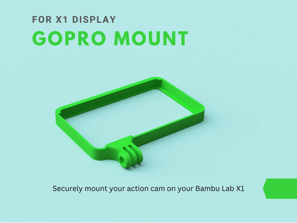 Bambu Lab X1 Display Gopro / Action Cam Mount by Michele - MakerWorld