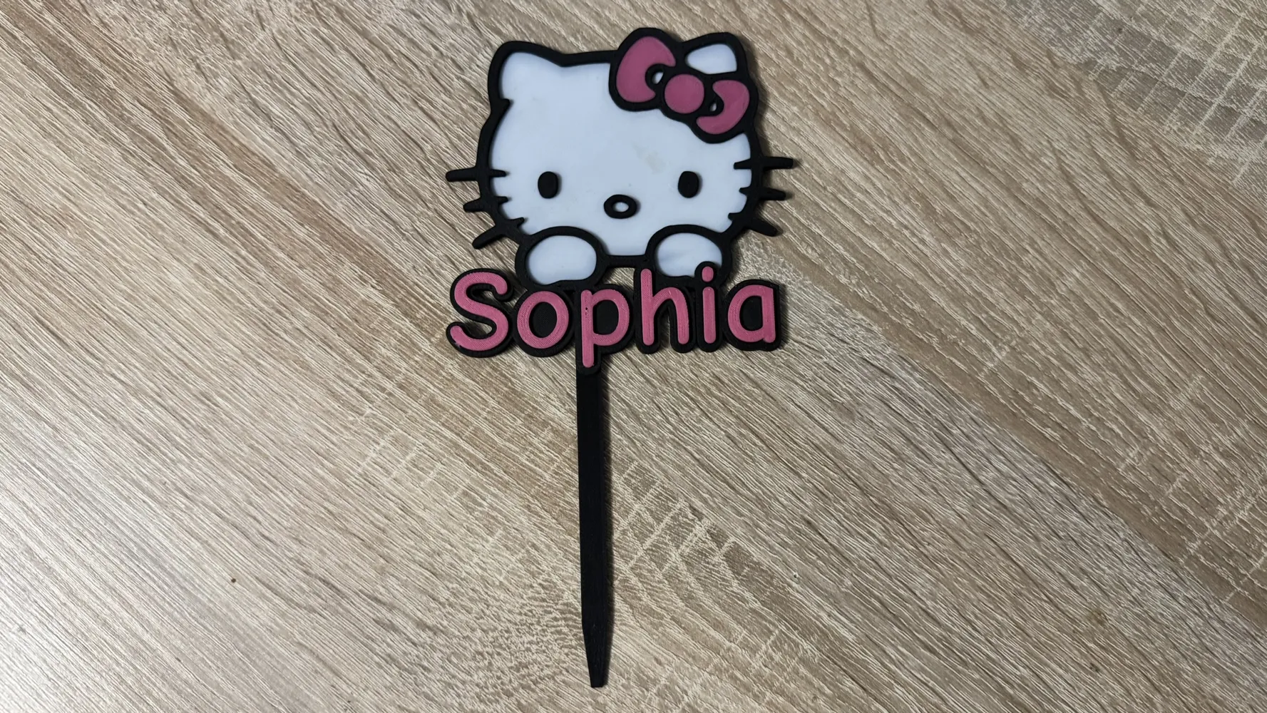 Hello Kitty Cake Topper Sophia - Free 3D Print Model - MakerWorld