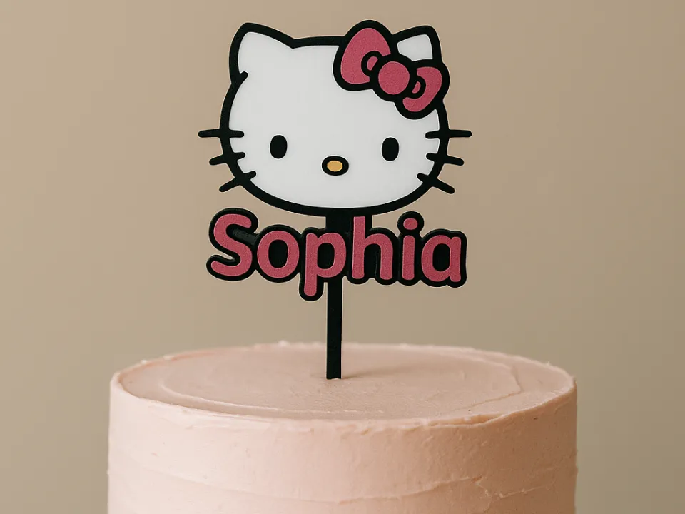 Hello Kitty Cake Topper Sophia - Free 3D Print Model - MakerWorld