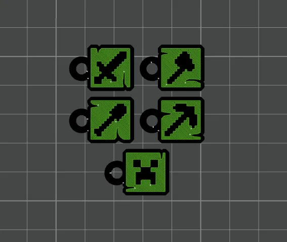 Minecraft Keychains for Minecraft Gamers! - Free 3D Print Model ...