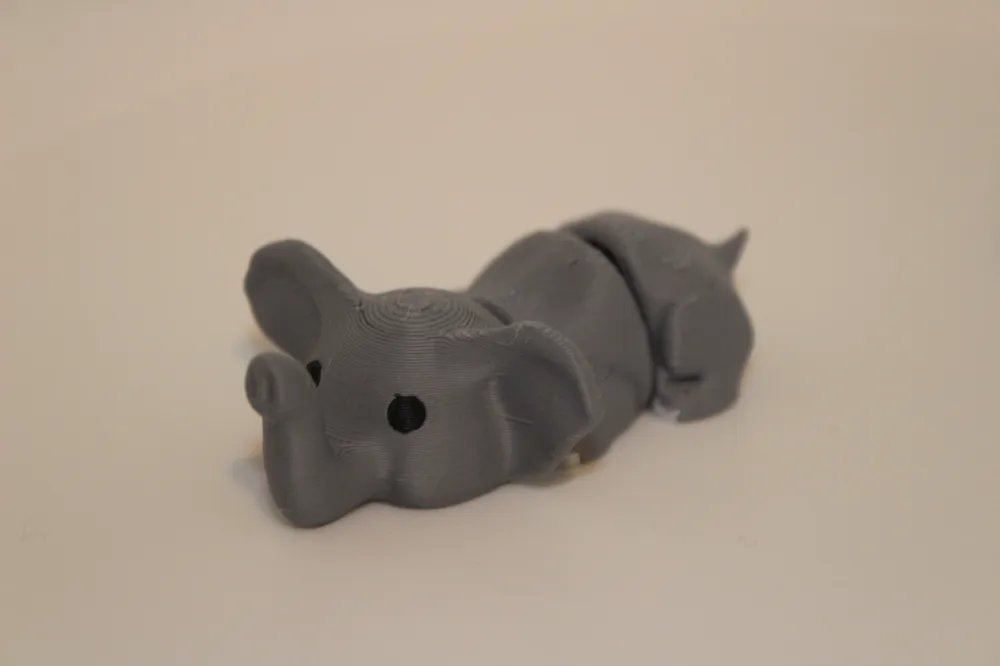 flexi print in place elephant - Free 3D Print Model - MakerWorld