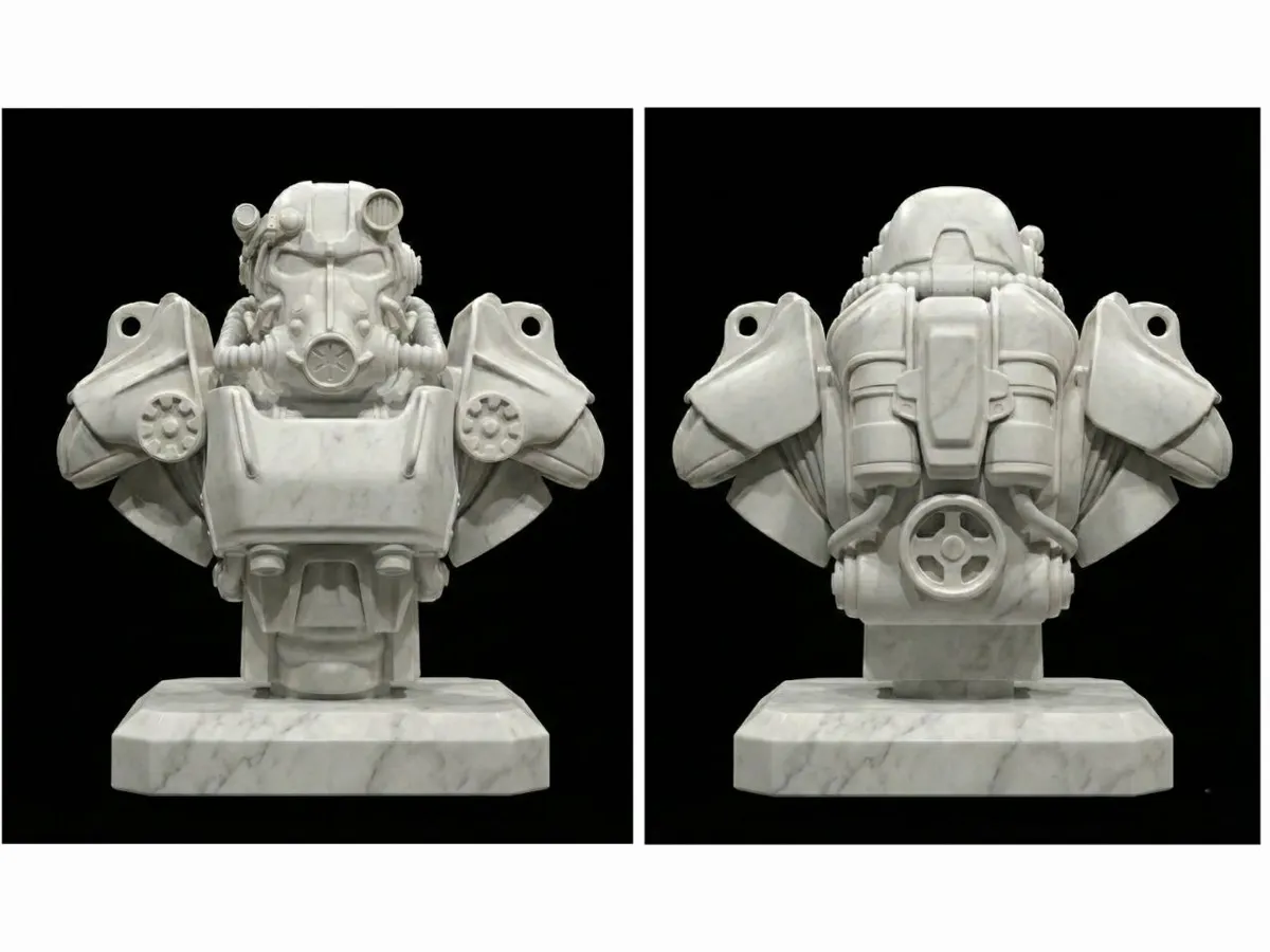 T-60 BUST - FALLOUT - Free 3D Print Model - MakerWorld